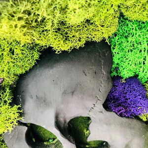 Skull Moss Wall Art Halloween Wall Decor Home Decor Flower Wall Art ...