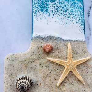 Custom Beach Themed Letter Wall Hanging Monogram Initial Surf Art Beach ...