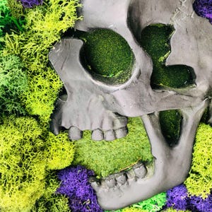 Skull Moss Wall Art Halloween Wall Decor Home Decor Flower Wall Art ...