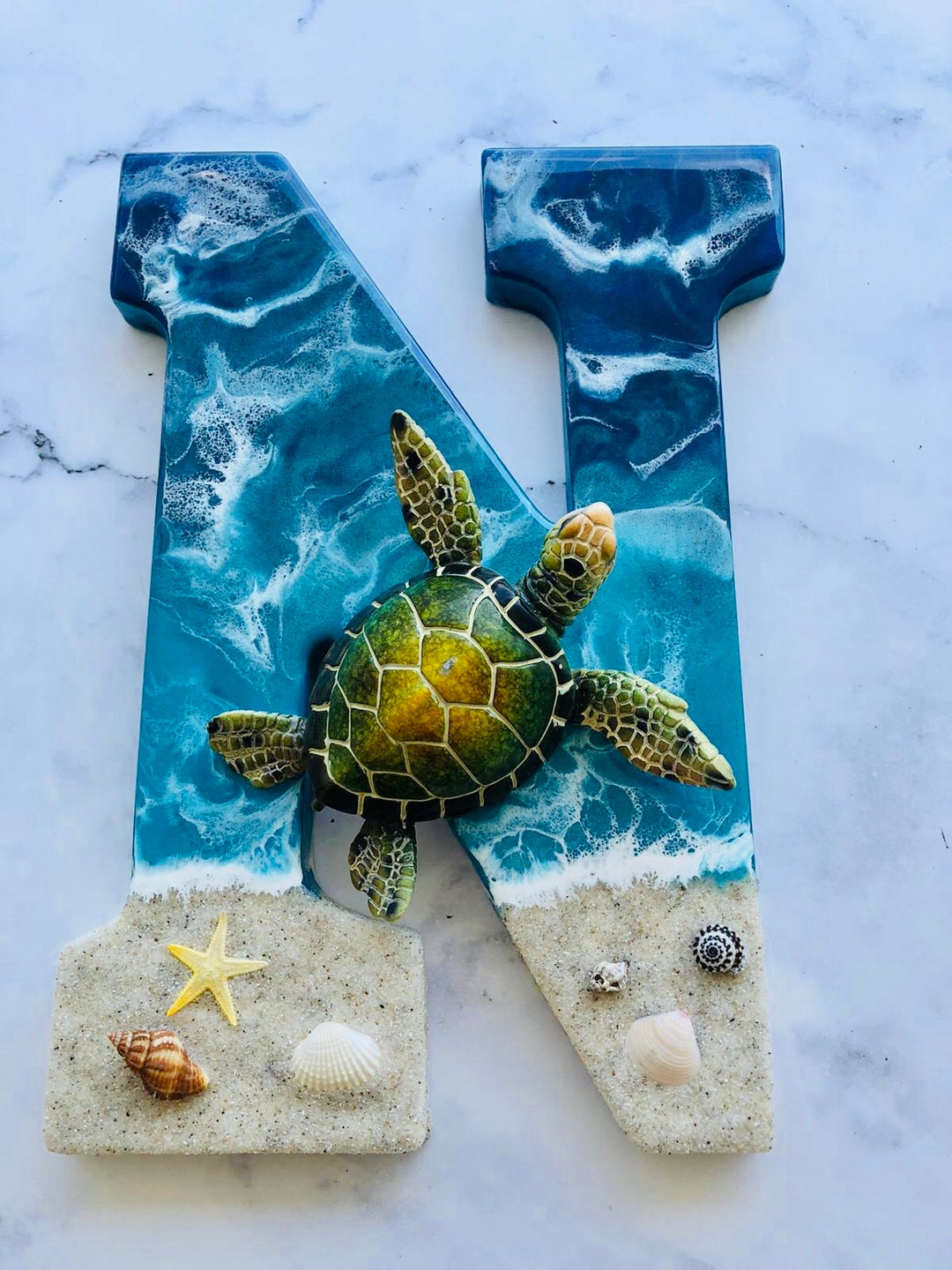 Personalized Large Turtle Gifts for Women | Resin Letters | Seaturtle ...