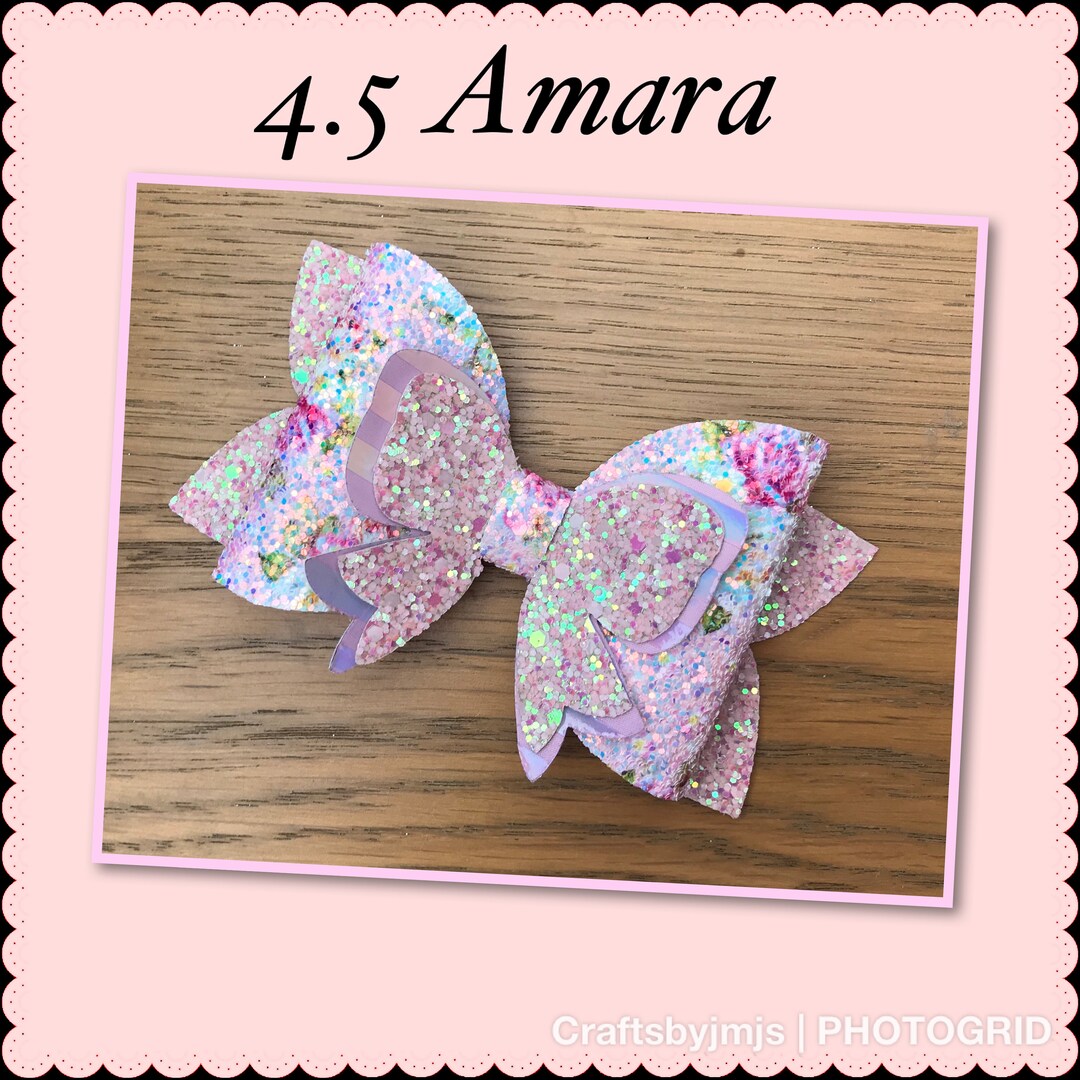 Plastic Hair Bow Template Amara 4.5'' Hair Bow Stencil - Etsy