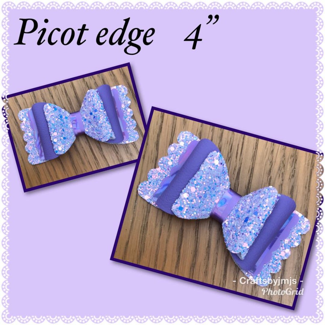 Plastic Hair Bow Template 4'' Picot Edge Hair Bow - Etsy