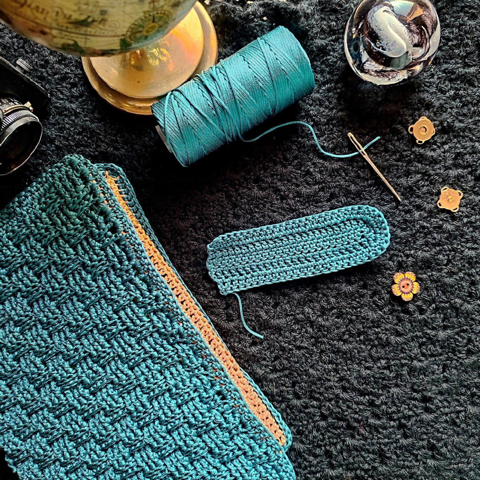 Crochet Book Cover Pattern: Basket Weave, Magnetic Strap Closure (PDF ...