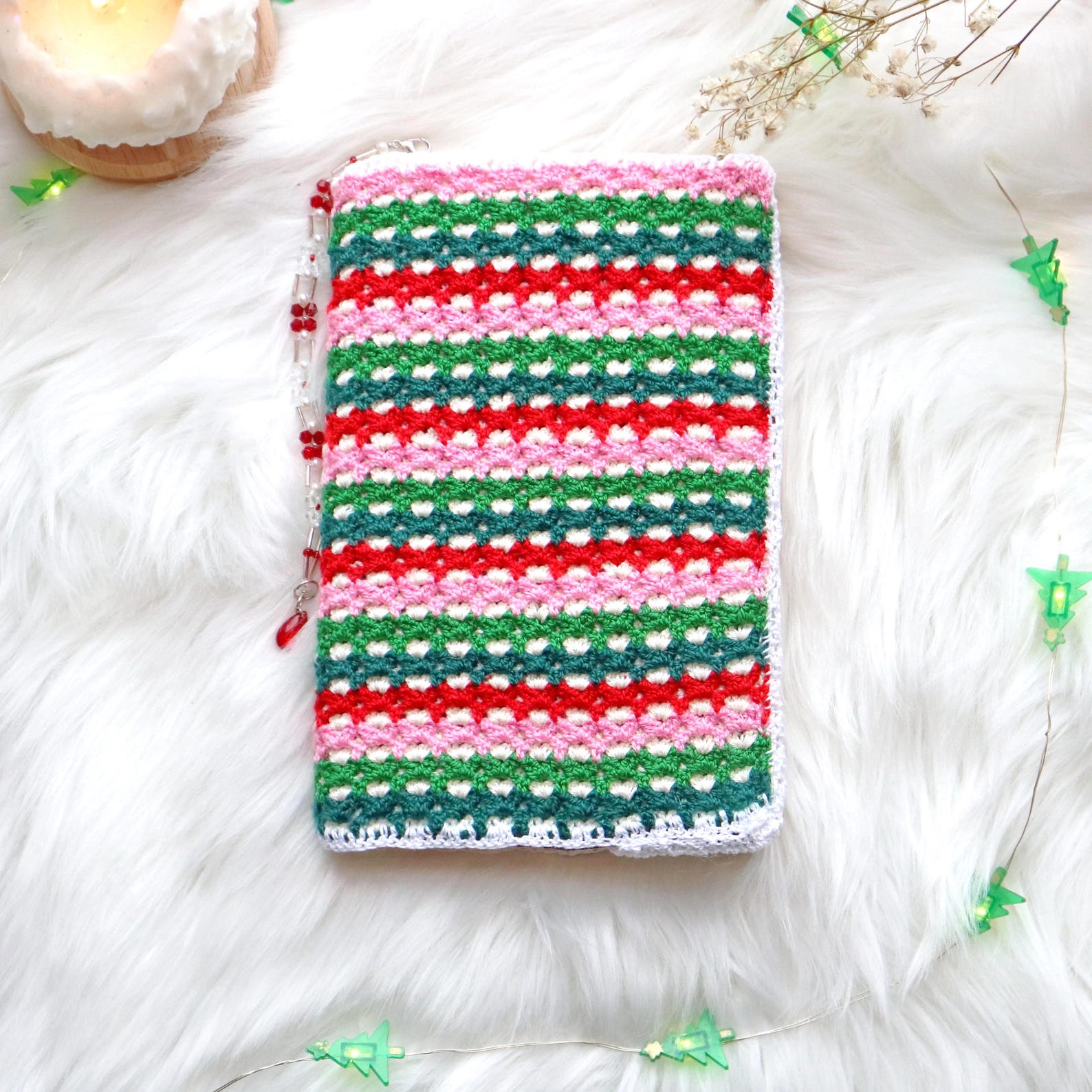 Reversible Crochet Book Cover Pattern, Double Layer Book Sleeve (PDF ...