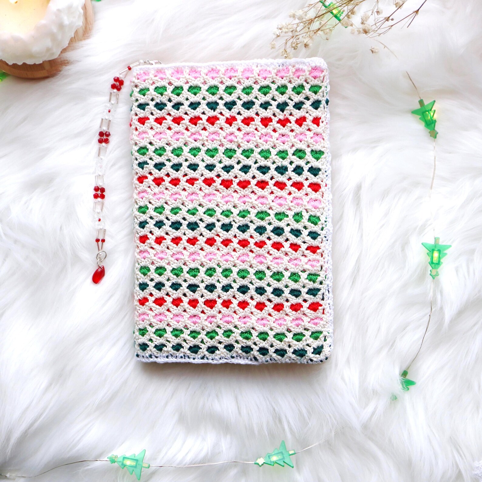 Reversible Crochet Book Cover Pattern, Double Layer Book Sleeve (PDF ...