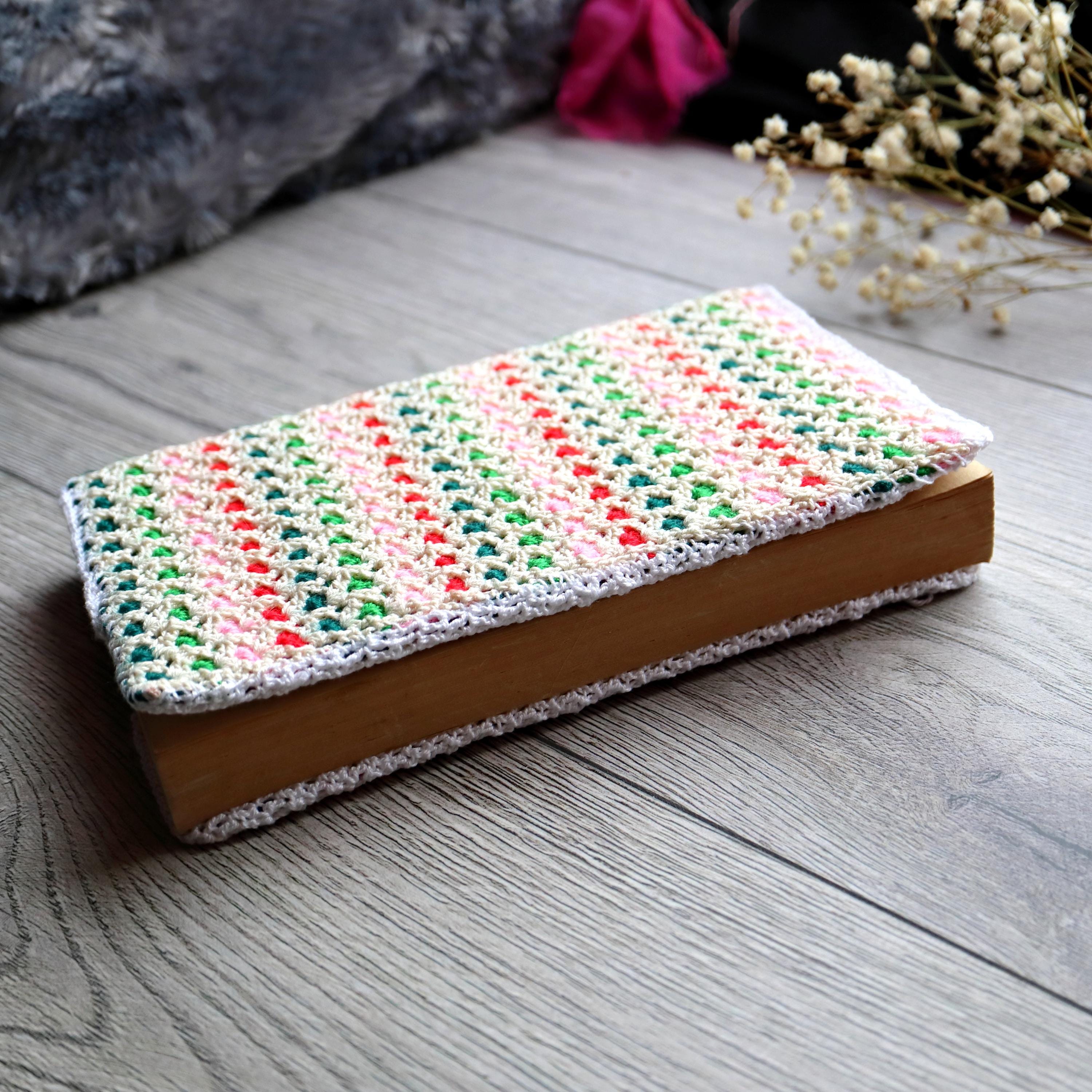 Reversible Crochet Book Cover Pattern, Double Layer Book Sleeve (PDF ...