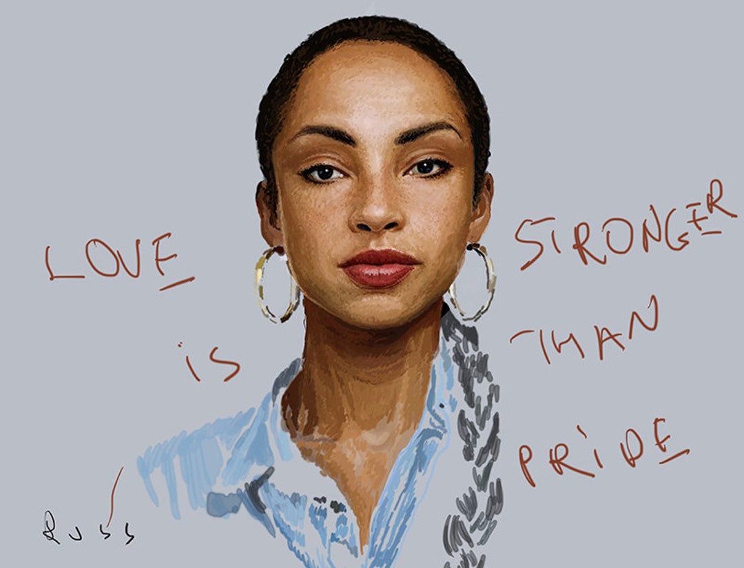 Sade Digital Painting Print. Helen Folasade Adu Wall Decor. Portrait ...