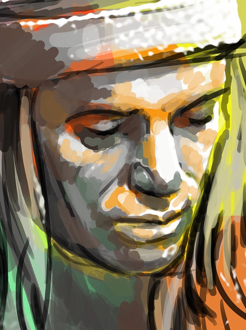 Jaco Pastorius Print. Digital Painting. Wall Decor. Portrait. Music Art ...