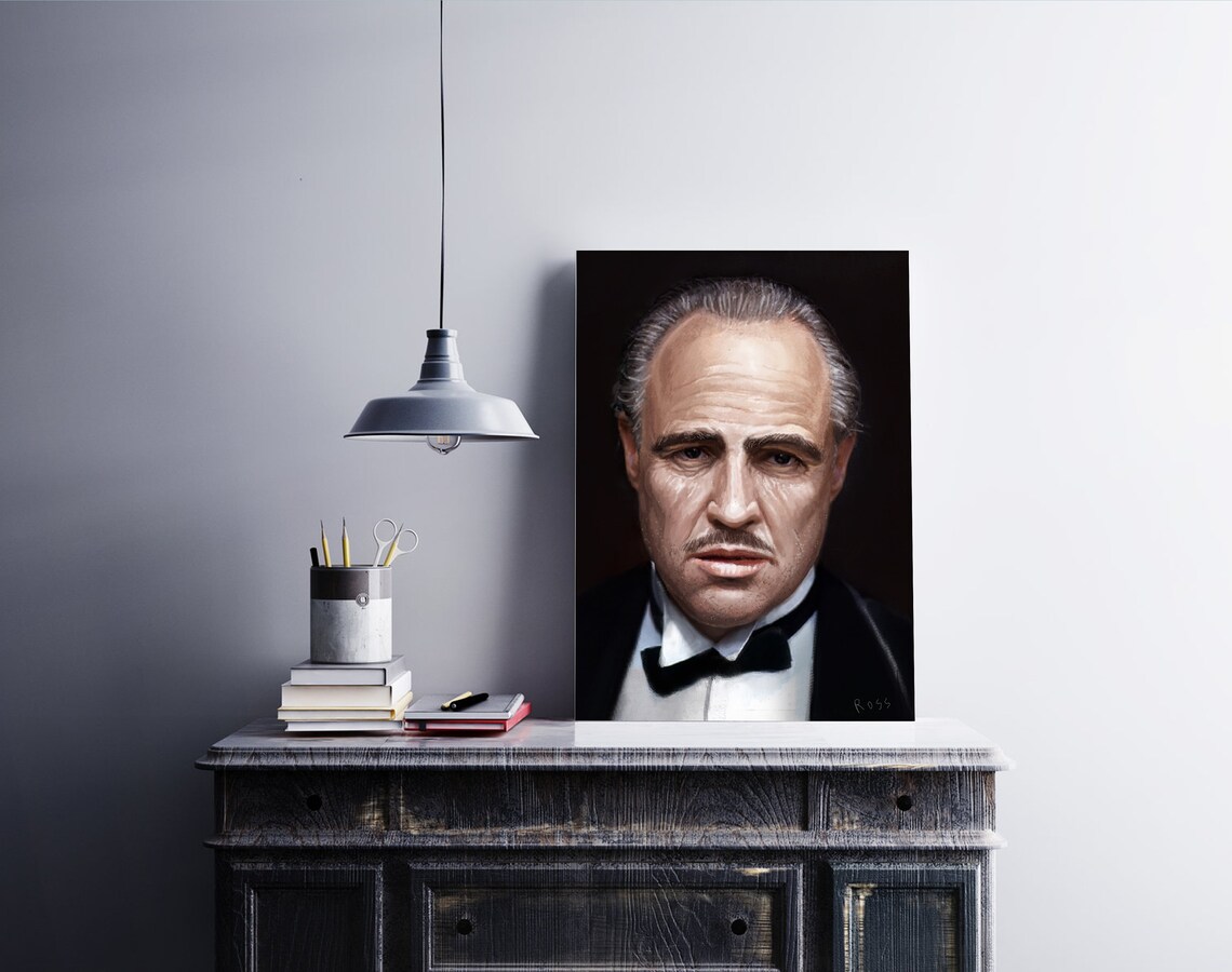 Marlon Brando Digital Painting Print. Wall Decor. Marlon Brando ...