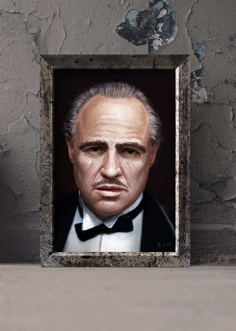 Marlon Brando Digital Painting Print. Wall Decor. Marlon Brando ...
