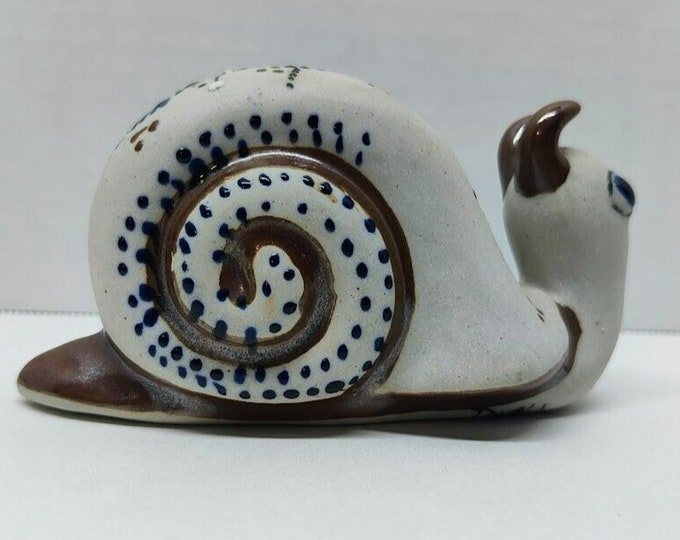 Tonala Snail Mexican Folk Art Pottery Hand Painted Mexican Style ...