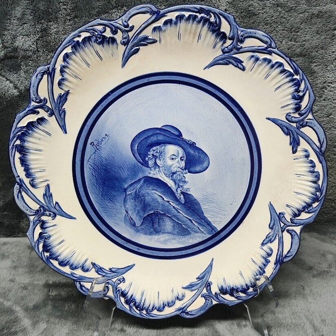 Rare Antique Signed EMPIRE WORKS Stoke on Trent 12 5/8 PLATE Peter Paul ...