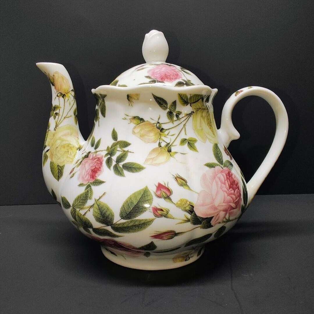KENT POTTERY Teapot Ashley Grace Collection Victorian Style Pink Yellow ...
