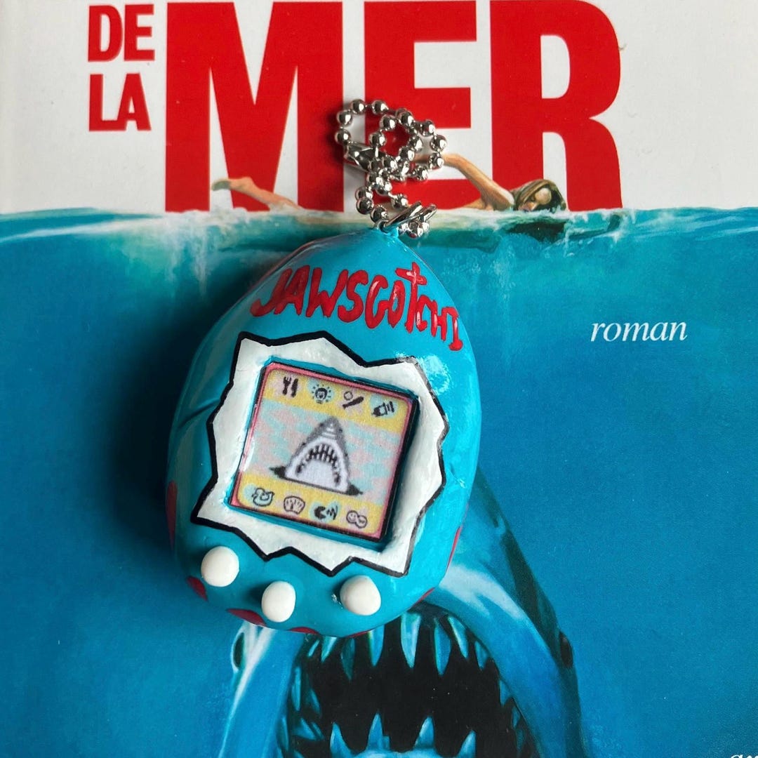 Tamagotchi not Real Handmade Keychain Horror Movie JAWS, Jawsgotchi 90's Pixel Art, Sculpture ...