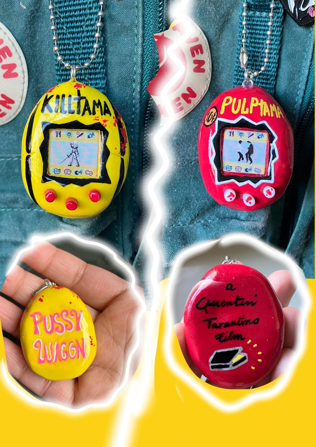 Pulp Fiction/ Kill Bill Tamagoth (not Real) Handmade Keychain/bag ...