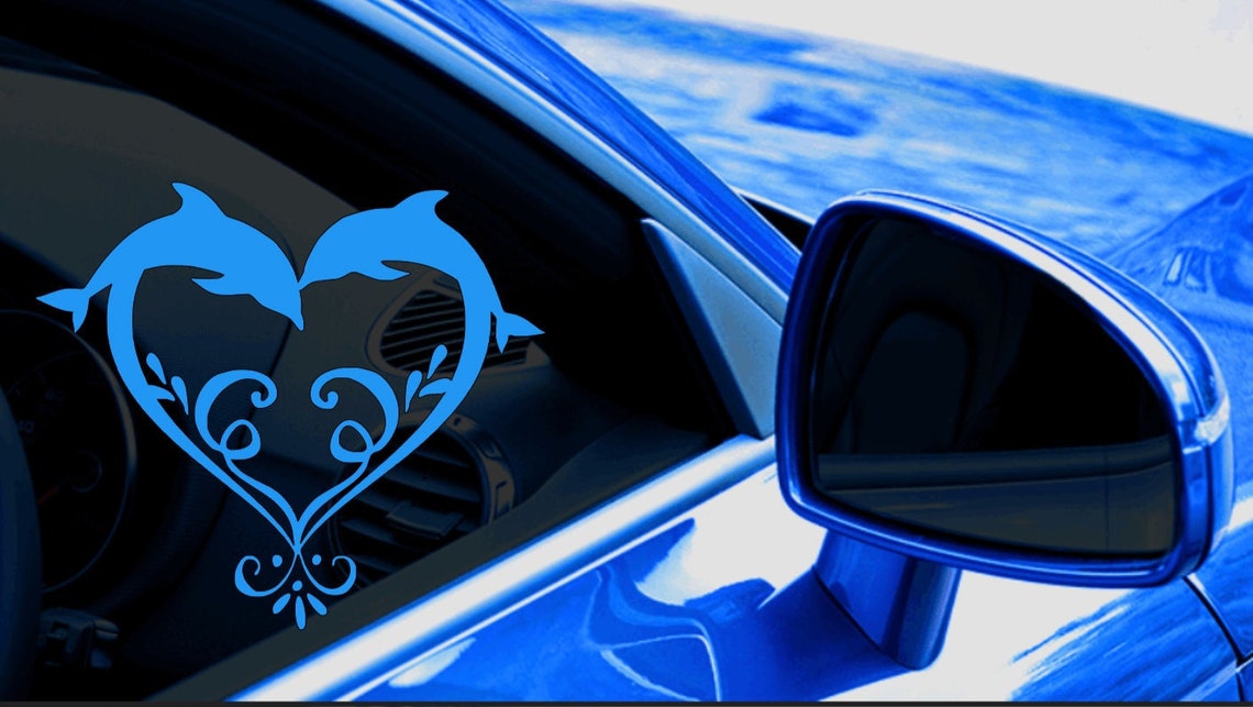 Beach Sticker, Beach Decal, Dolphin Decal, Dolphins Playing Decal ...