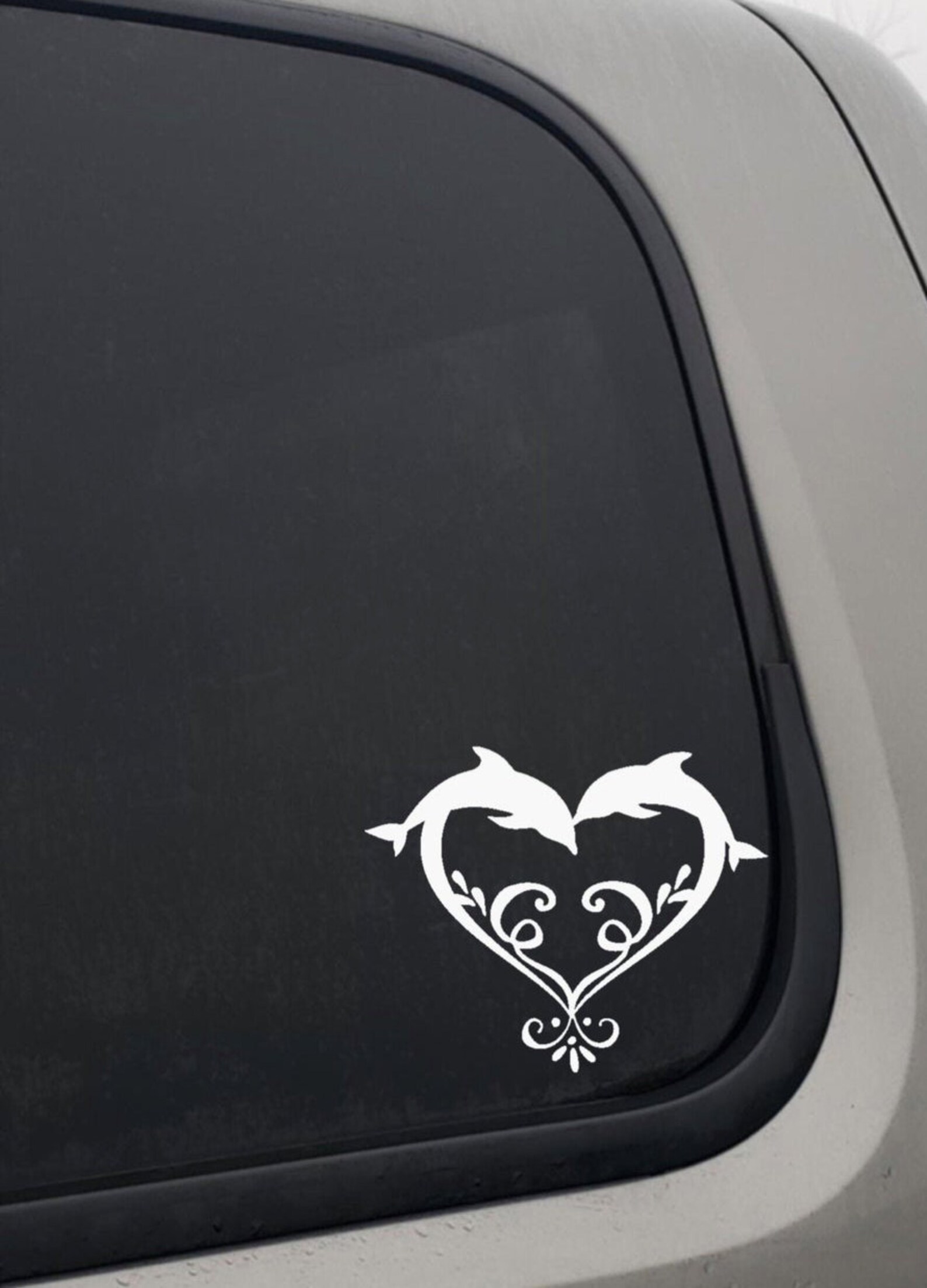 Beach Sticker Beach Decal Dolphin Decal Dolphins Playing | Etsy