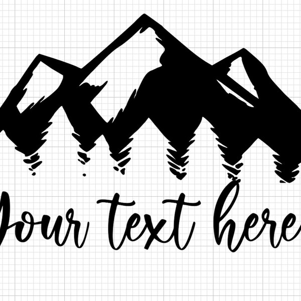 Mountain Wall Decal - Etsy
