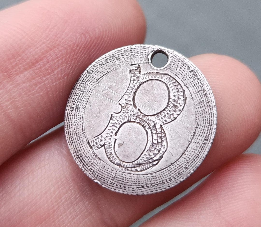 Antique Victorian Era Silver Engraved Love Token Coin- Initial B - Etsy
