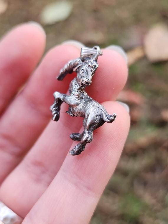 vintage sterling silver goat - Gem