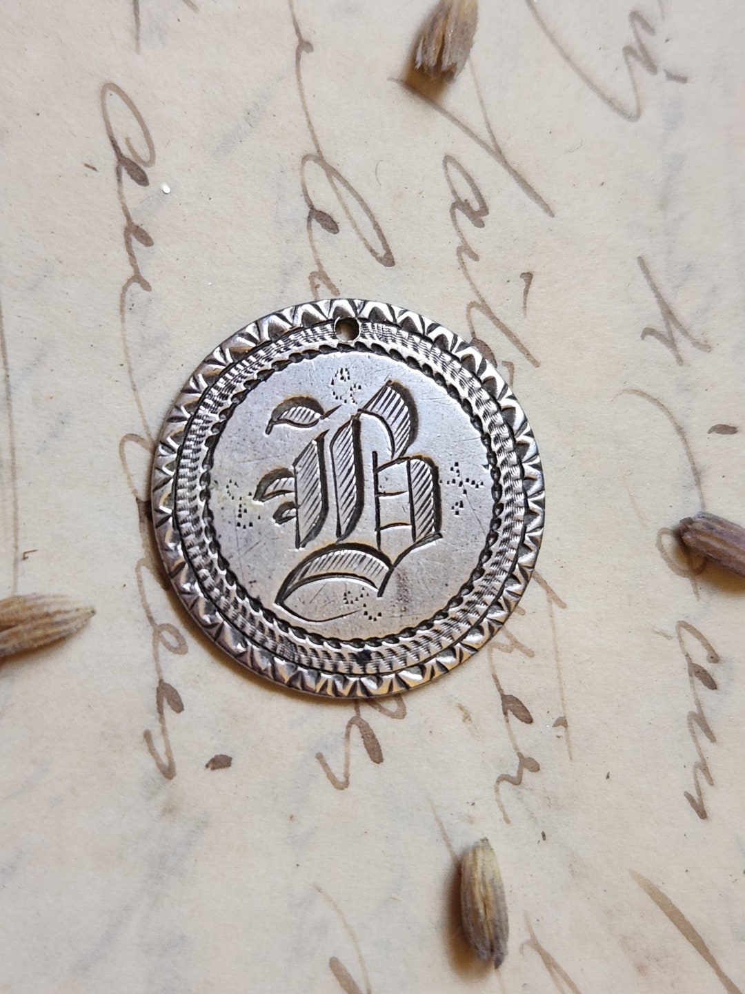 Antique Victorian Era Hand Engraved Monogrammed Love Token Coin B - Etsy