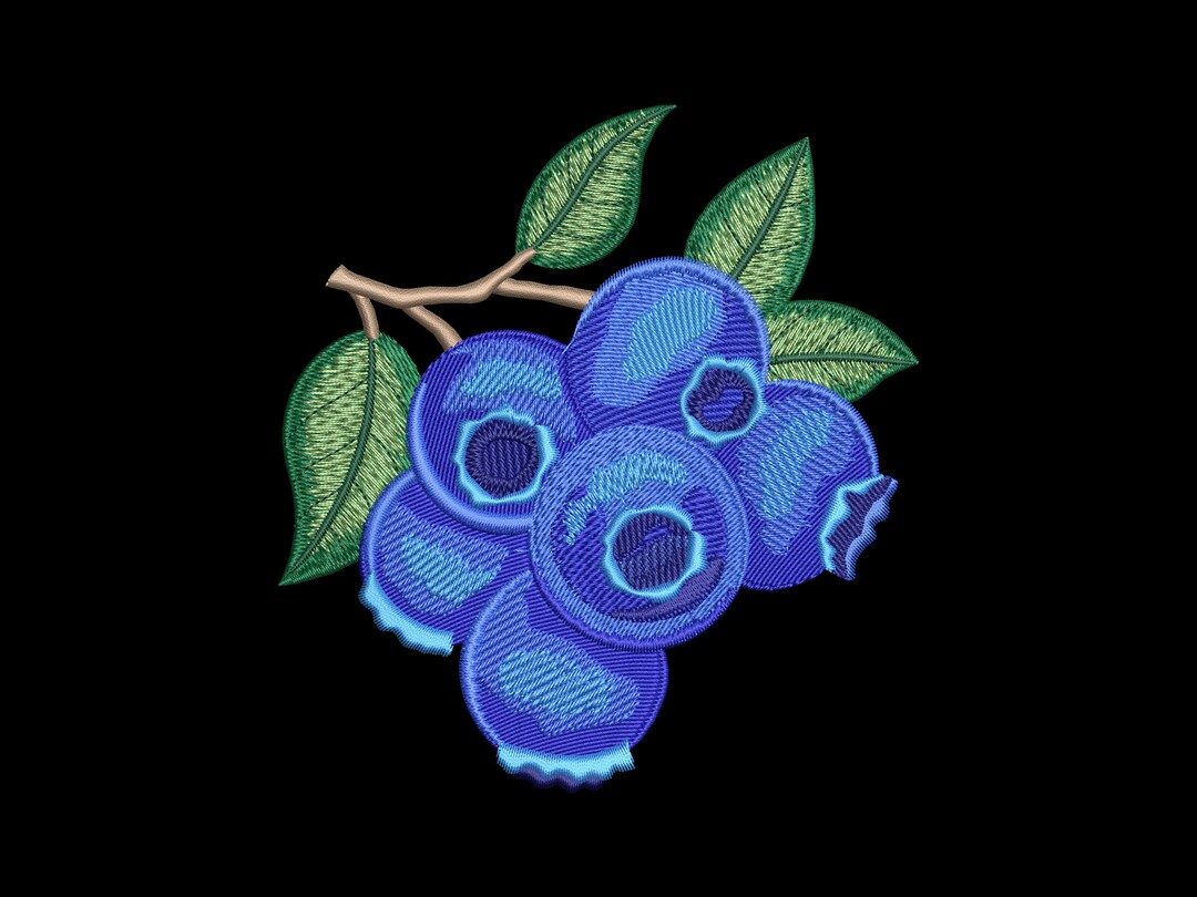 Digital, Blueberry, Machine Embroidery Design, 4 Sizes - Etsy