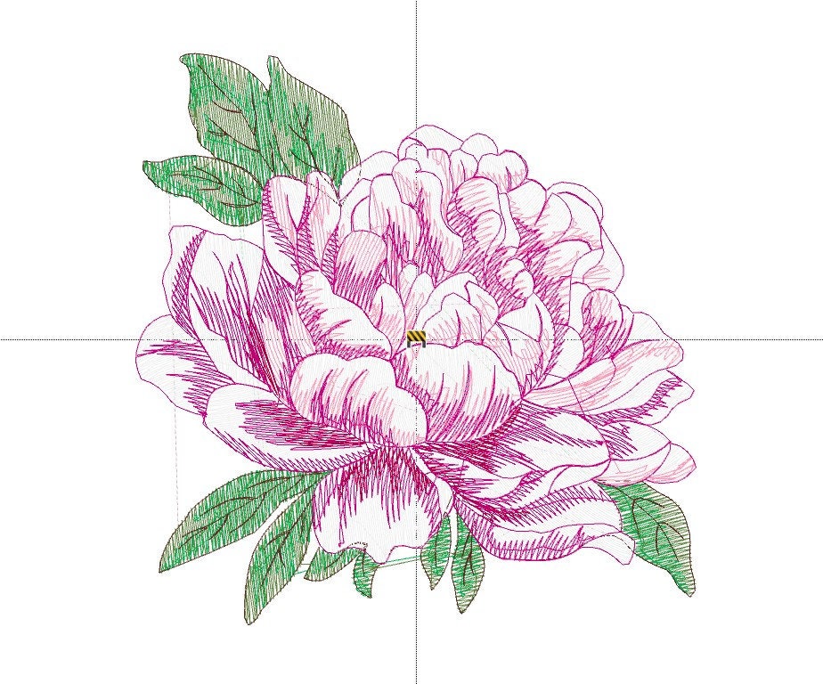 Digital, Peony, Machine Embroidery Design, Peonies, Pink, 3 Sizes - Etsy