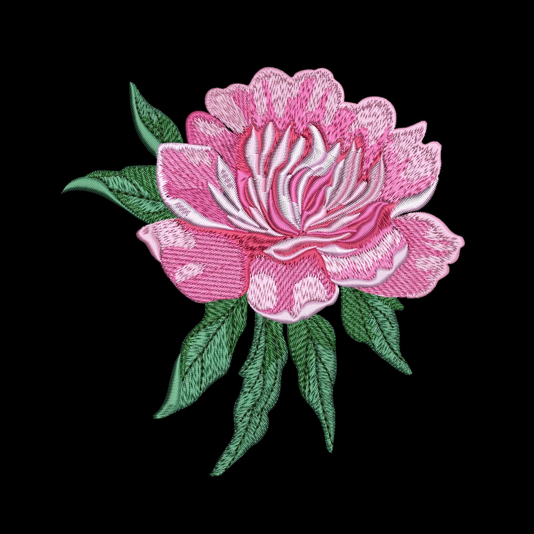 Peony, Machine Embroidery Design, Peonies, Pink, 4 Sizes - Etsy