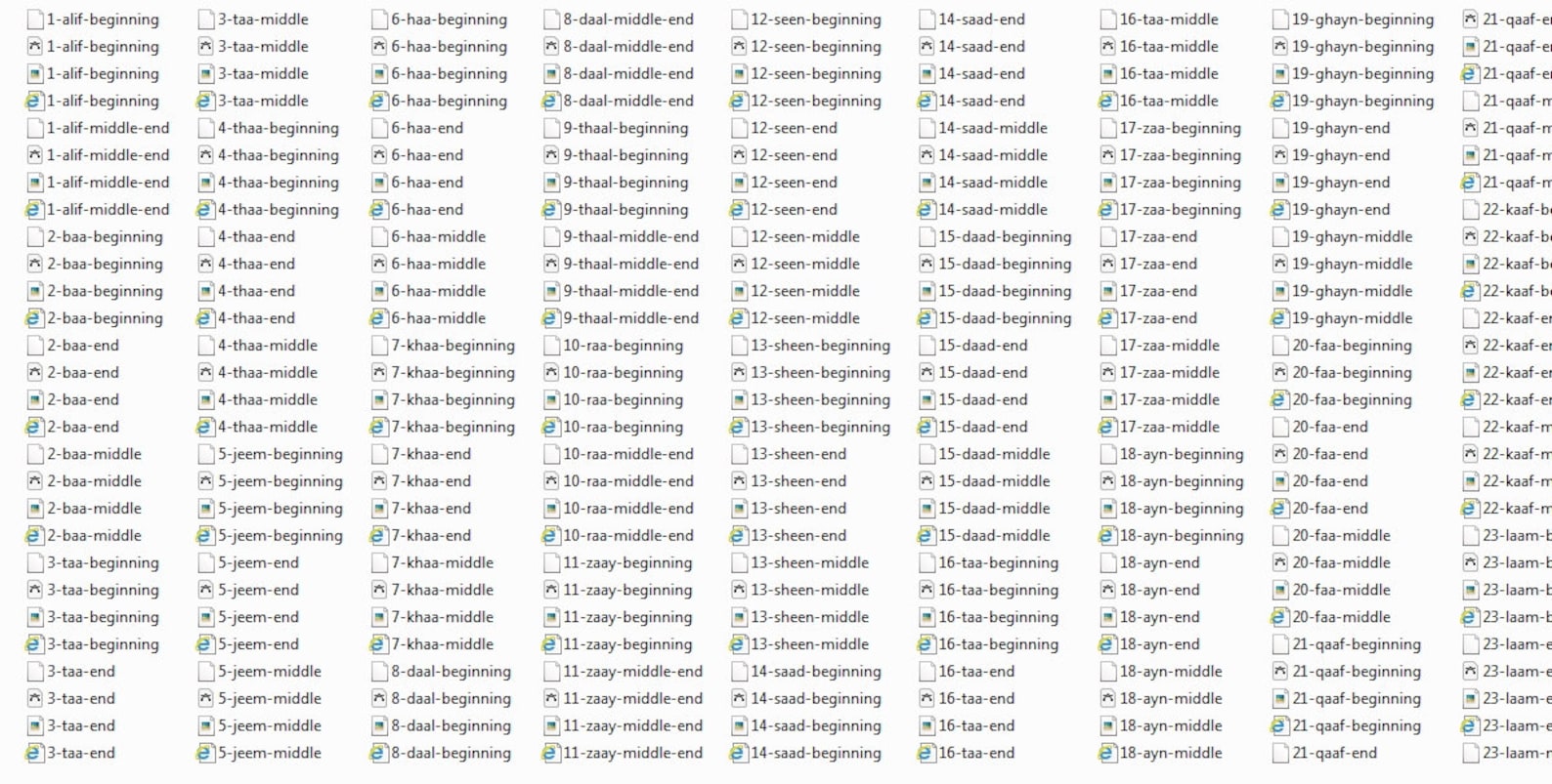 Digital Vector Design All Arabic Letters Beginning Middle - Etsy Canada