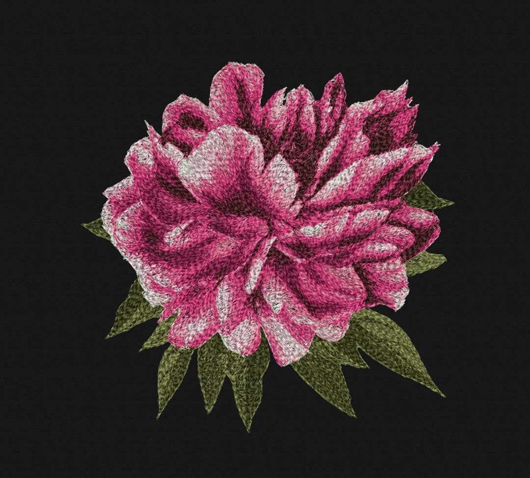 Peony, Machine Embroidery Design, Peonies, Pink, 7 Inch, 1 Sizes - Etsy
