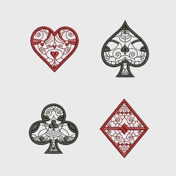 Playing Card Embroidery - Etsy