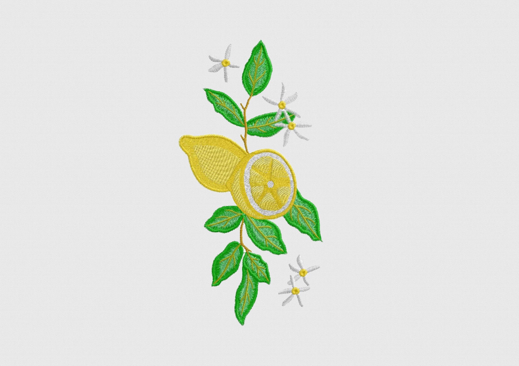 Lemon Tree Machine Embroidery Design 4 Sizes - Etsy