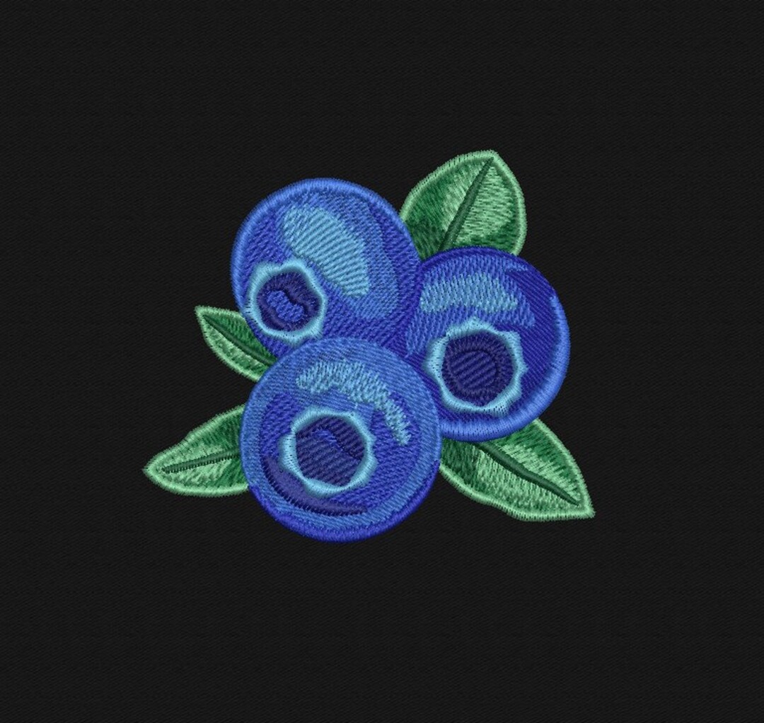 Digital, Blueberry, Machine Embroidery Design, 3 Sizes - Etsy