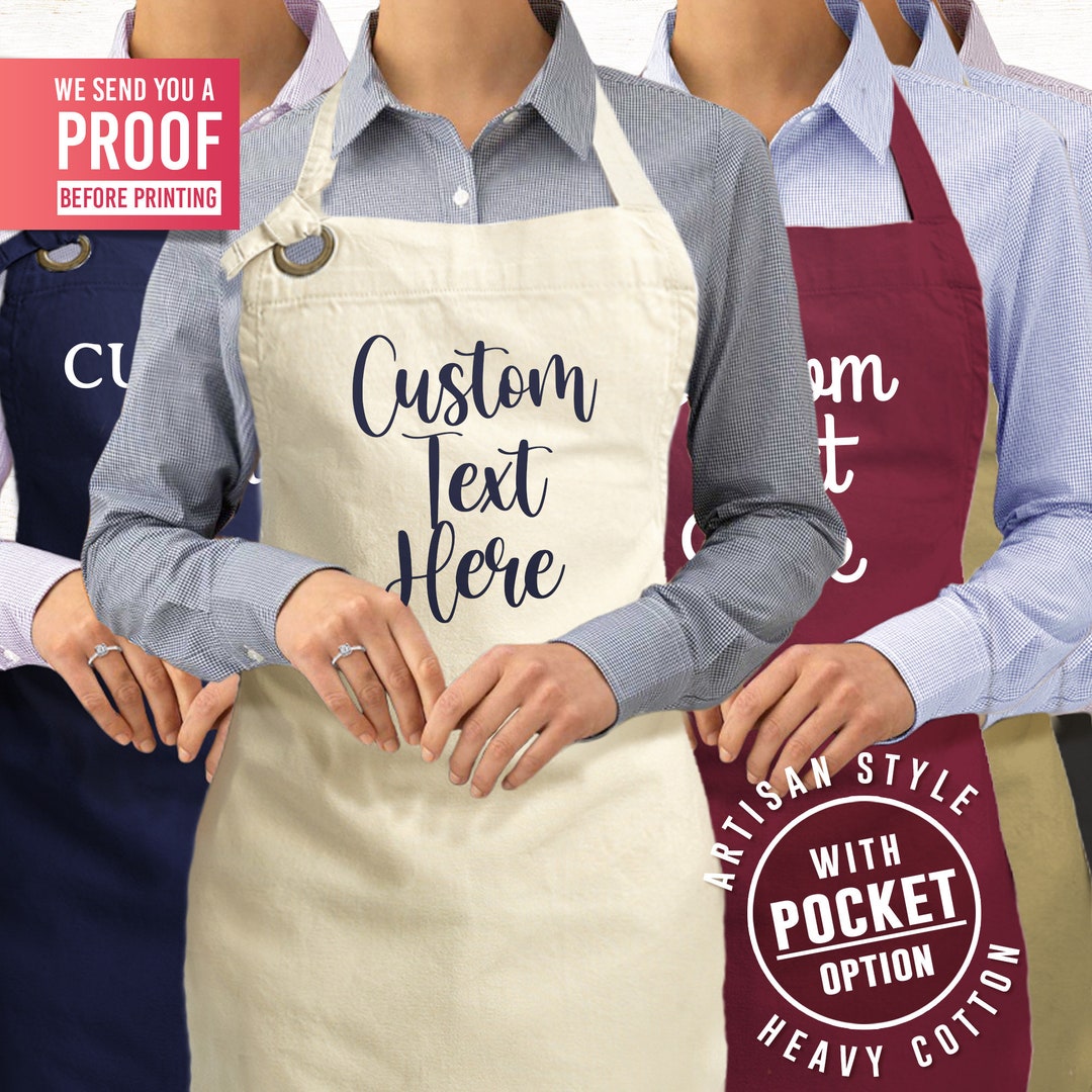 Grillmaster Custom Apron With Name – Heavyweight Cotton Apron With ...