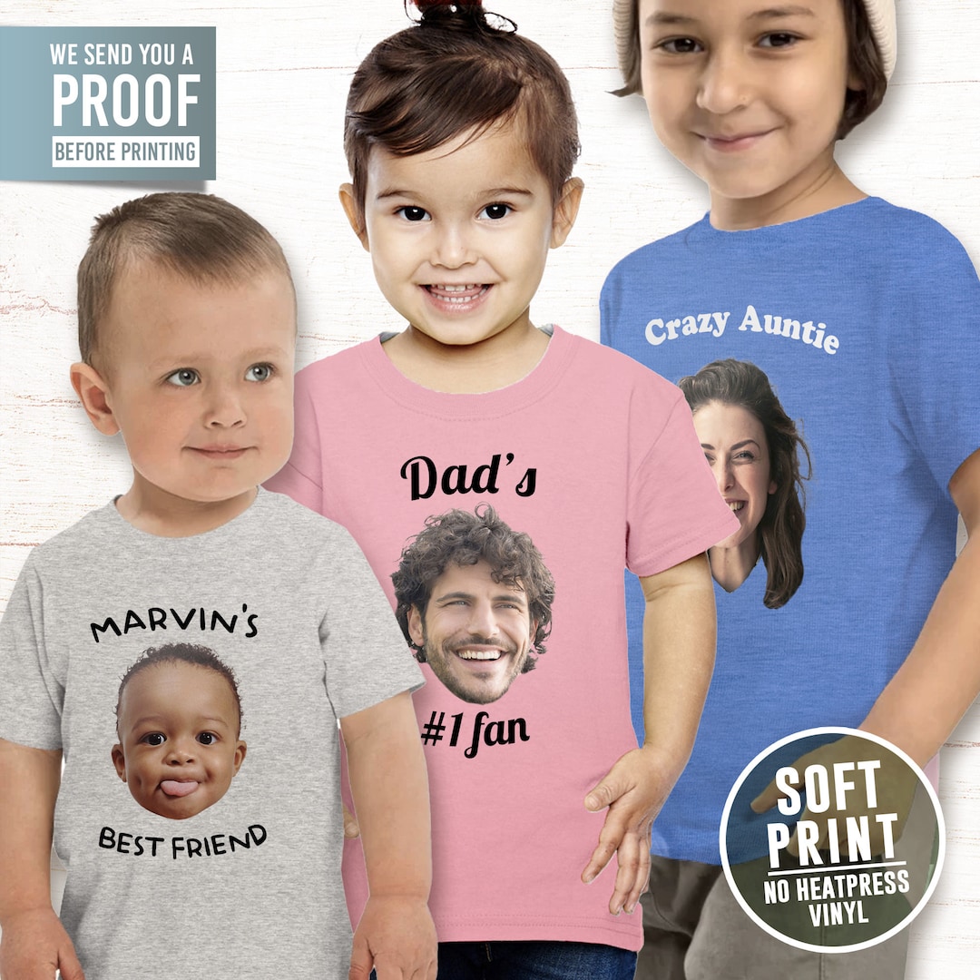 Personalized Photo Toddler Shirt, Custom Picture Tee for Kids, School ...