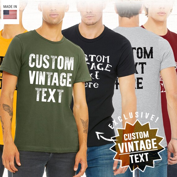 Custom vintage t-shirt Personalized vintage T-shirt Vintage | Etsy