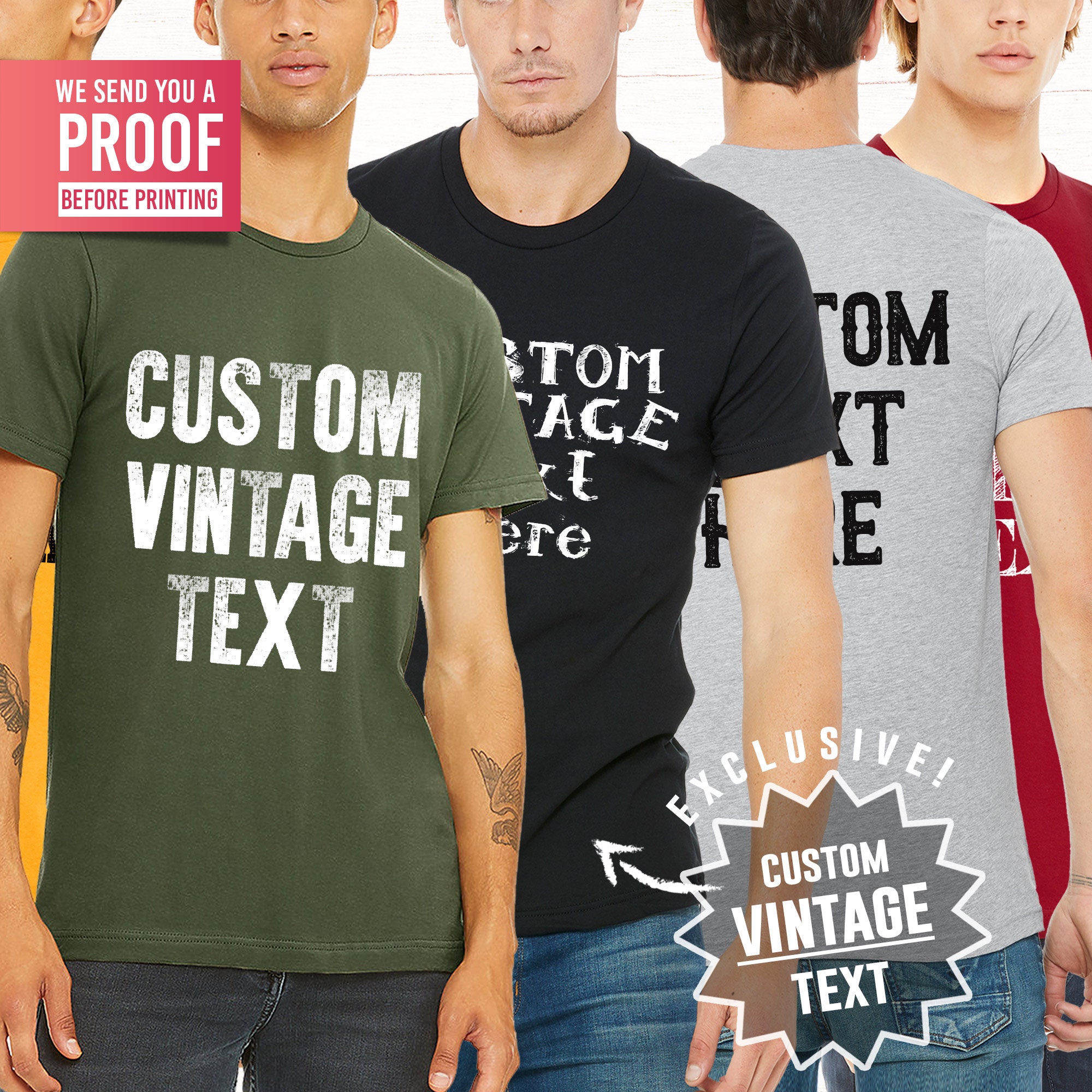 Custom Vintage T-shirt Personalized Vintage T-shirt Vintage | Etsy