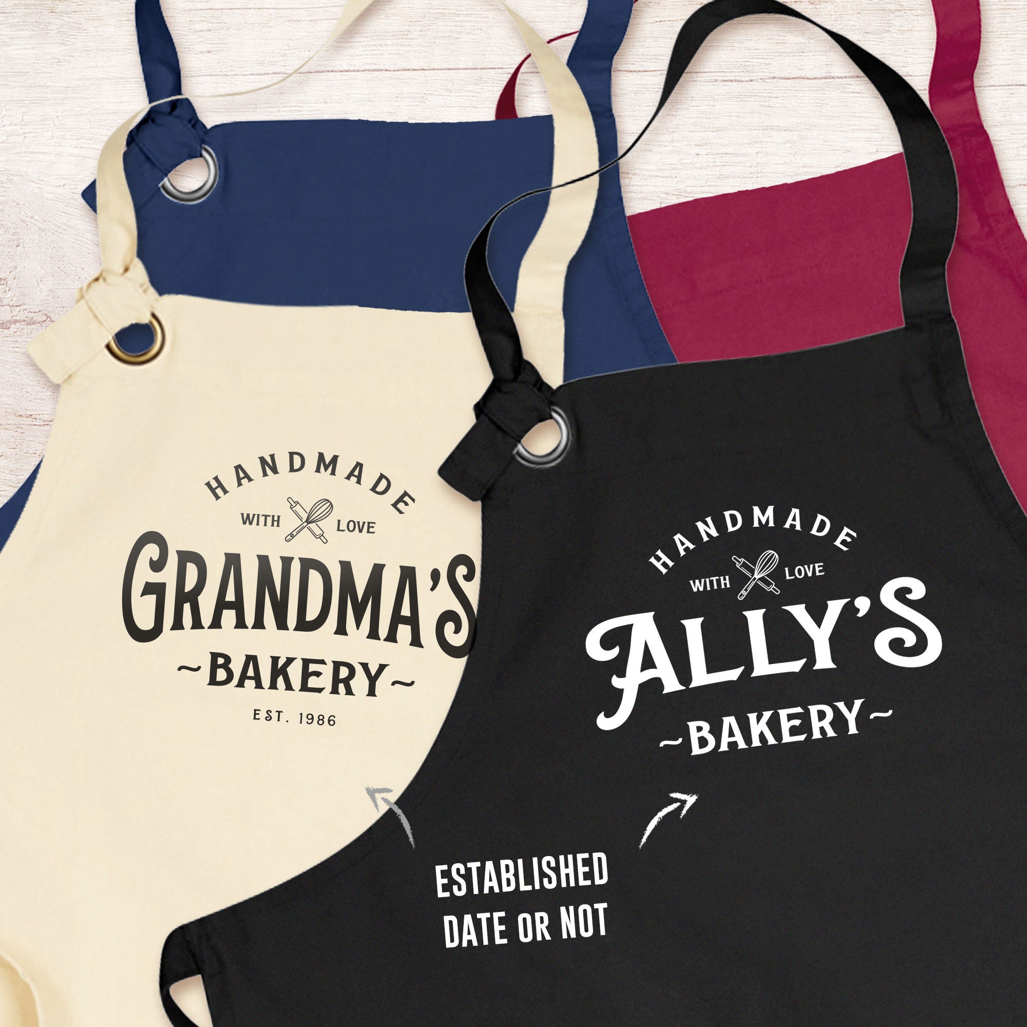 Home Bakery Custom Apron With Name for Women Men Personalized - Etsy