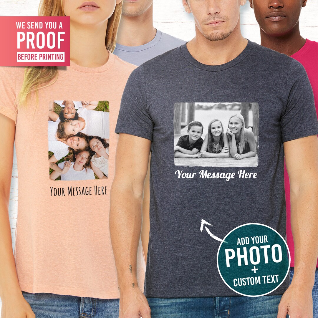 Custom Photo Shirt, Unisex Custom Shirt, Photo Tshirt, Party Shirt ...