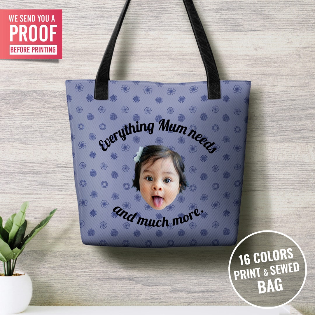 Custom Photo Bag, Bag With Face Photo, Birthday Bag, Mother's Day Bag ...