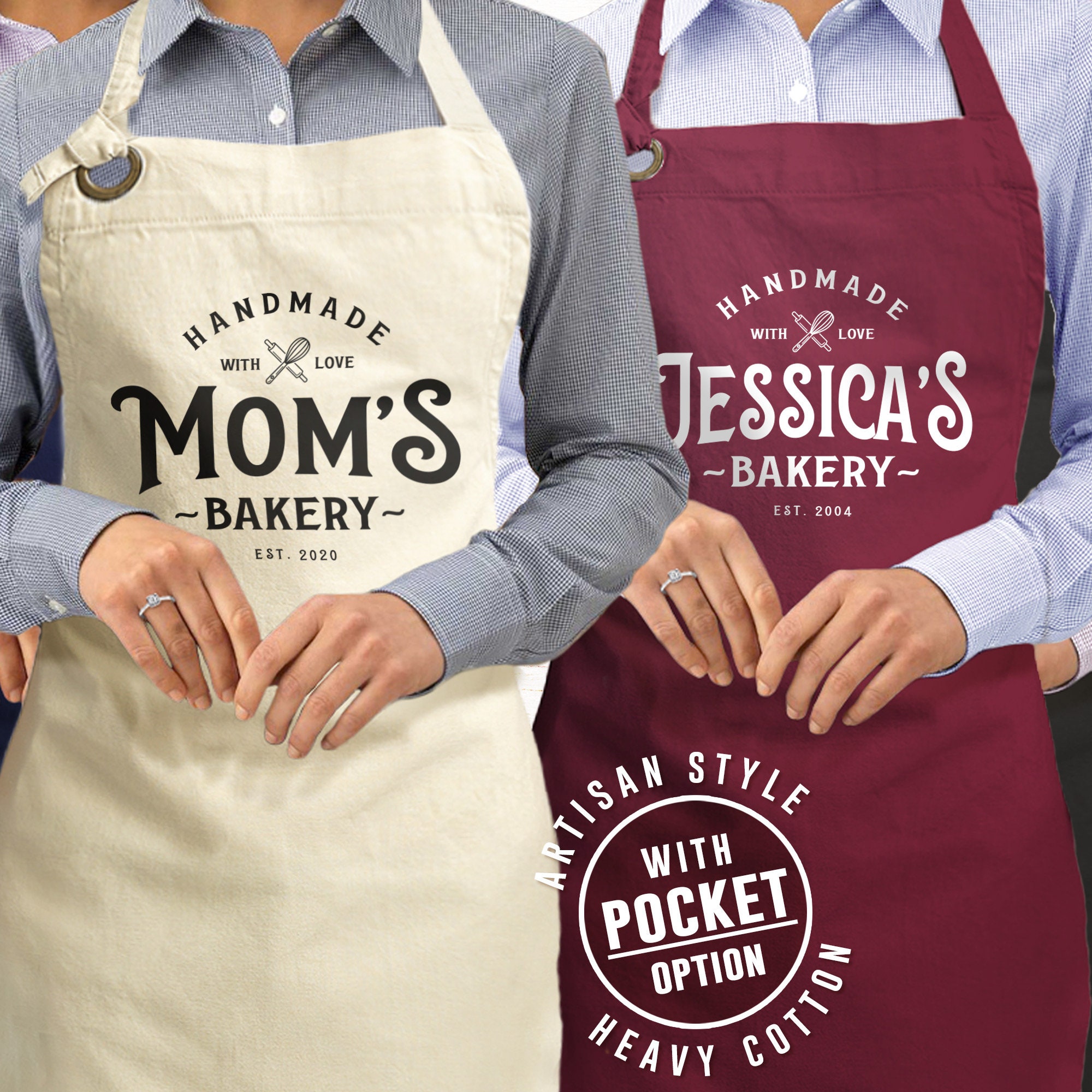 Home Bakery Custom Apron With Name for Women Men Personalized - Etsy