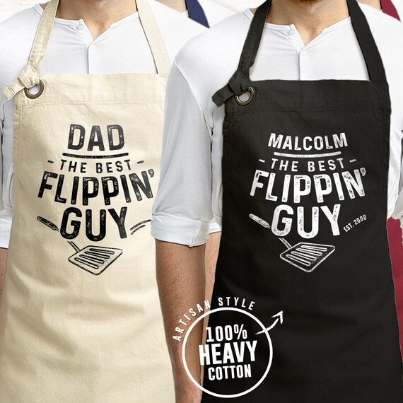 Custom Best Flipping Guy Apron Dad Apron Birthday Apron Etsy
