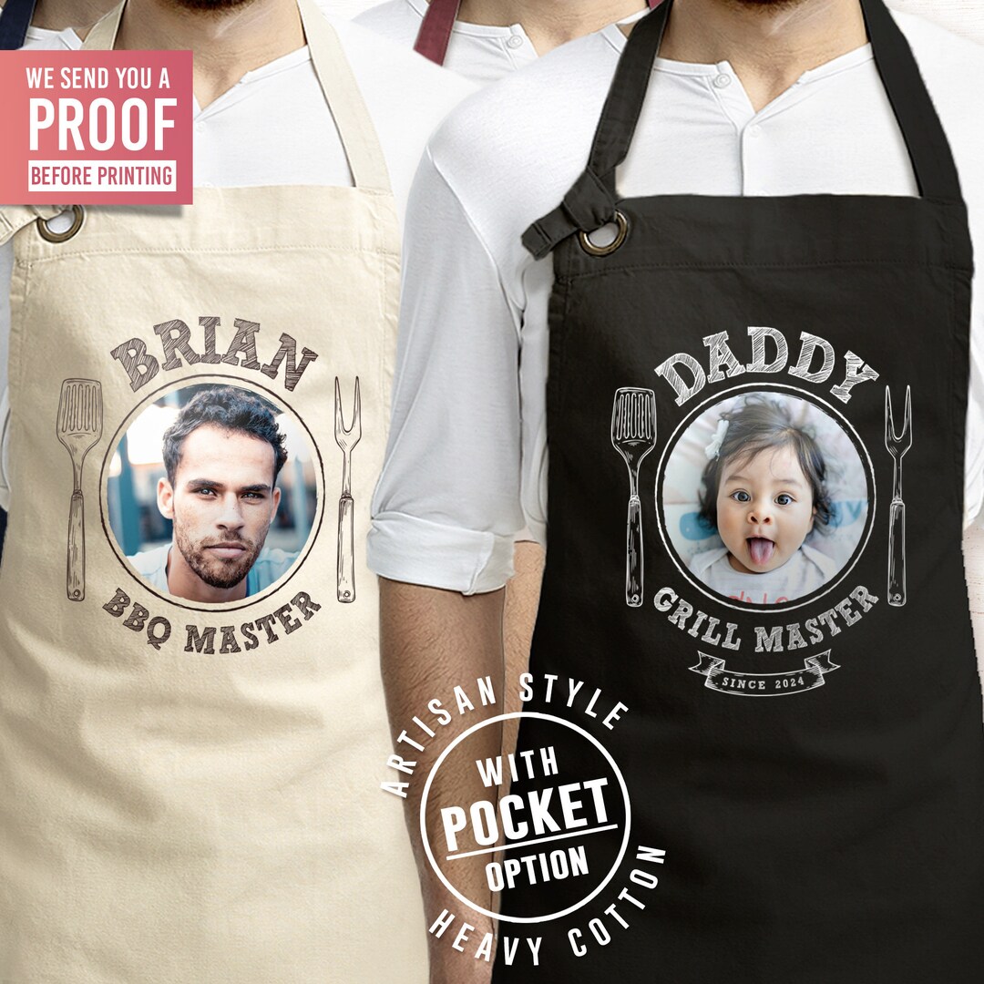 Personalized Grill Master Apron With Custom Text, BBQ Cooking Apron ...
