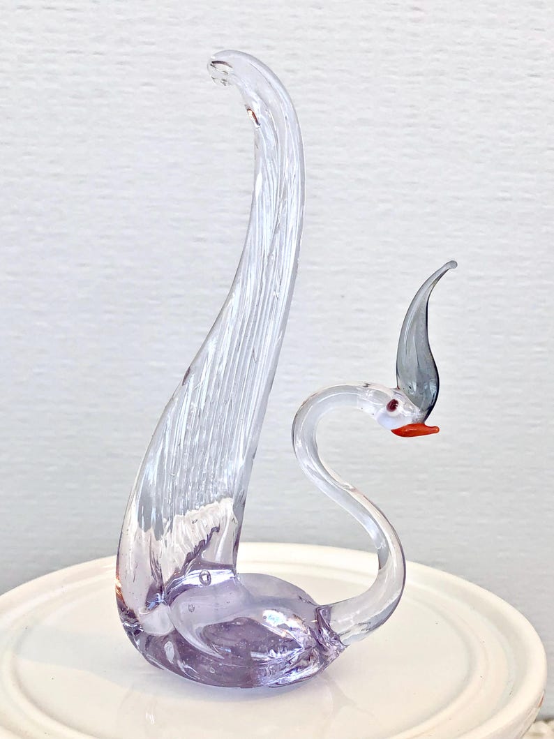 Vintage Murano Style Art Glass Birds / Hand Blown Italian Glass ...