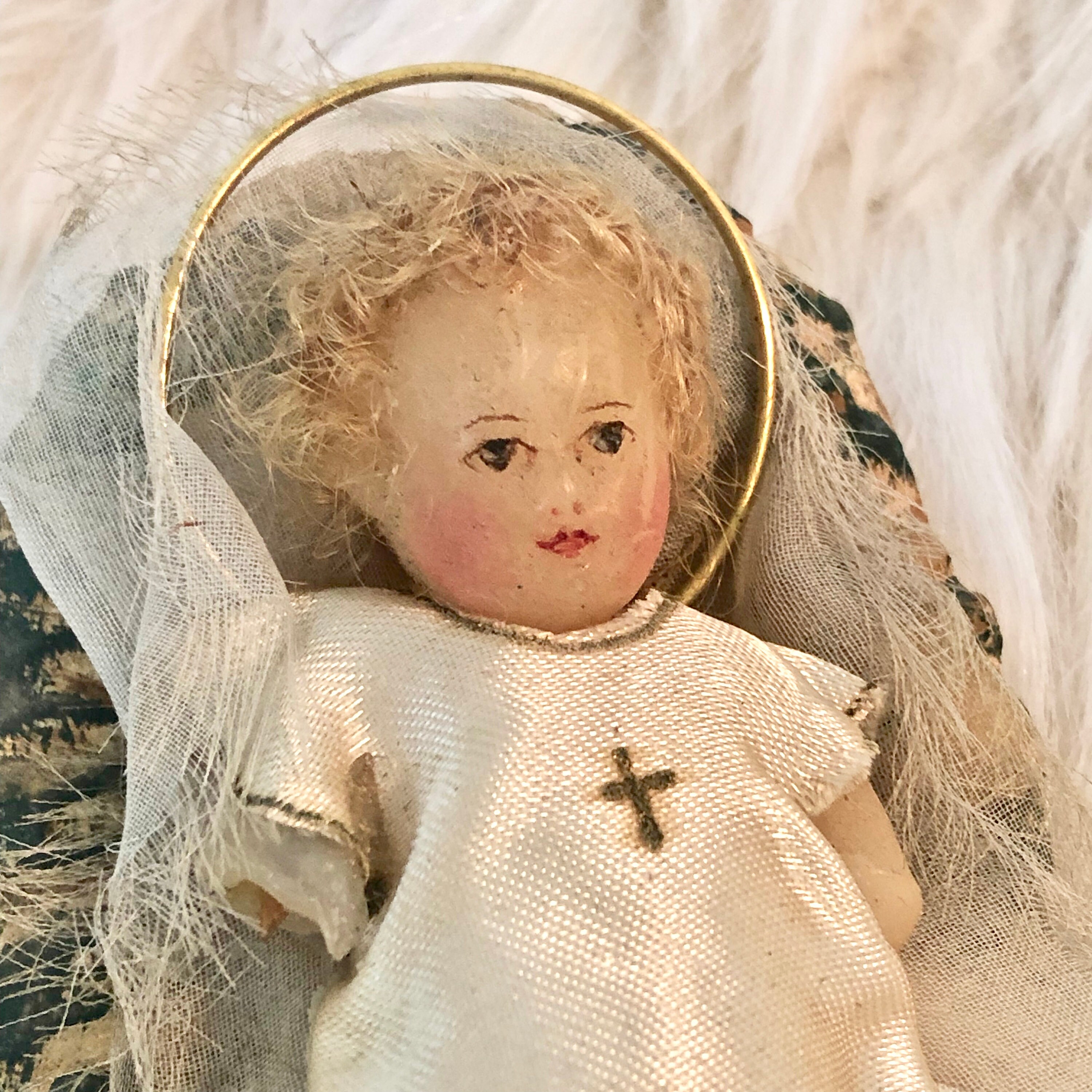 French Nativity Baby Jesus / Wax Infant Jesus Vintage / - Etsy
