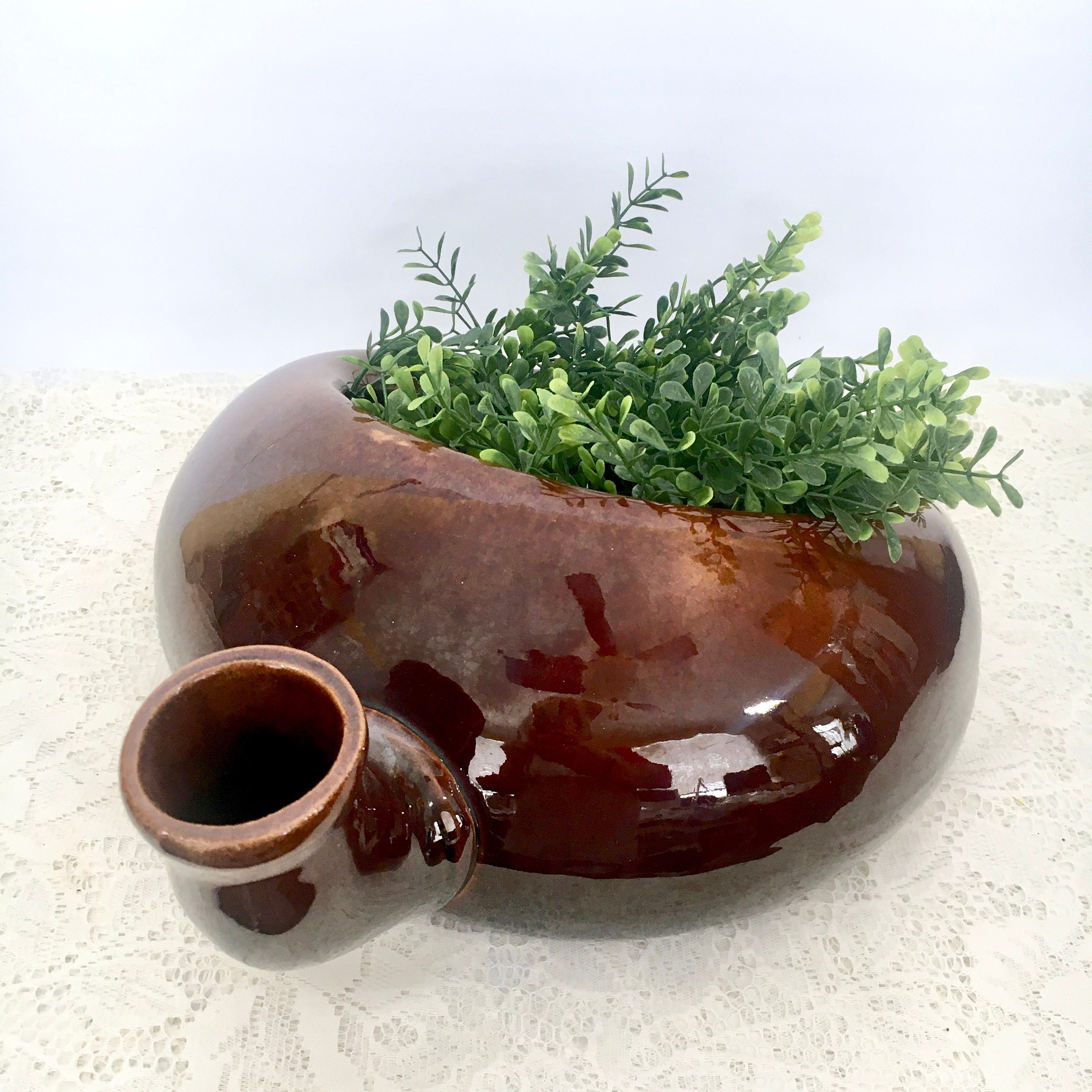 Ceramic Bedpan / Ironstone Urinal / Pottery Bedpan Planter / Unique ...