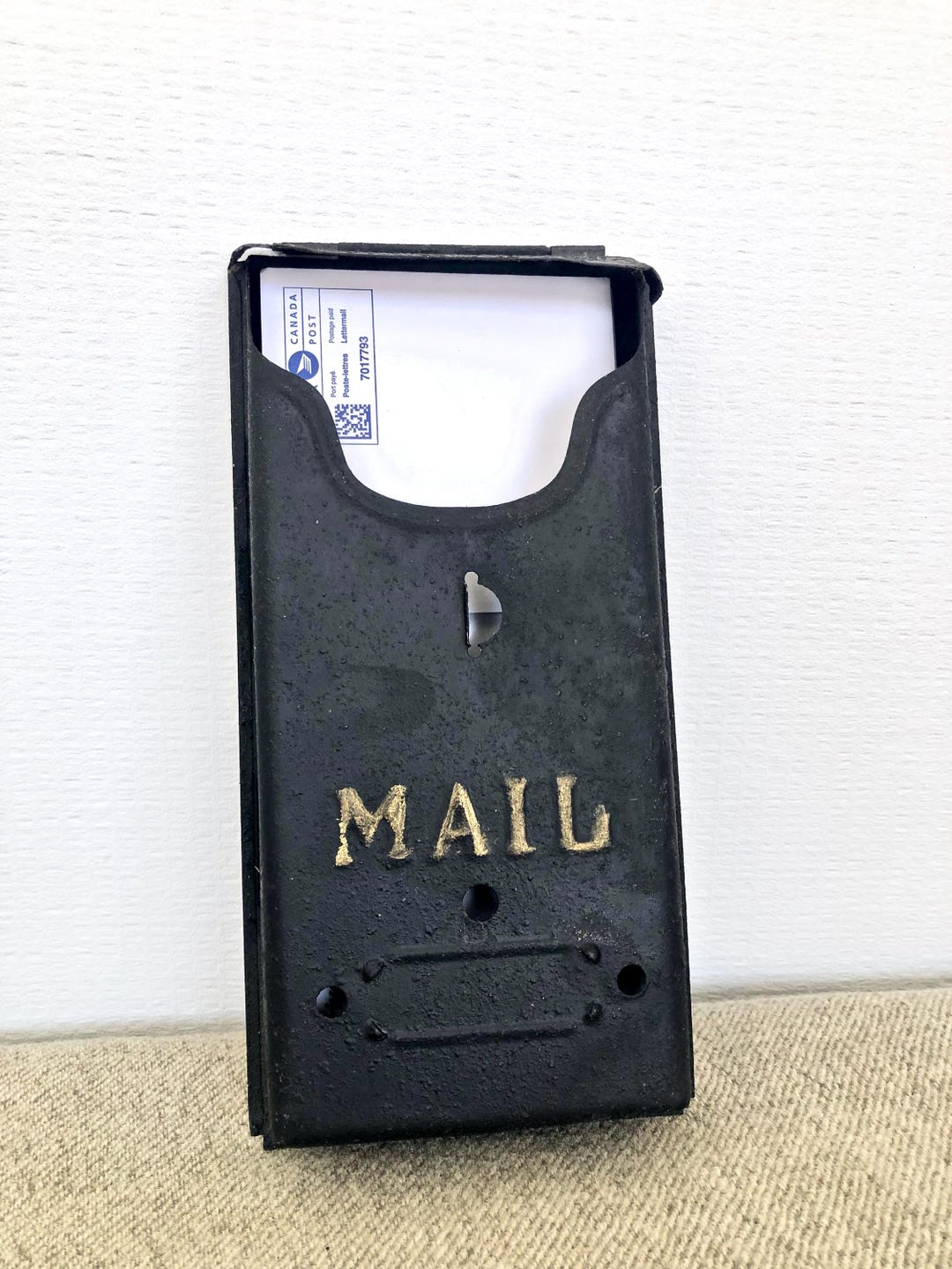 Embossed Wall Mounted Vintage Tin Mailbox / Patent Novelty Co. , Fulton ...