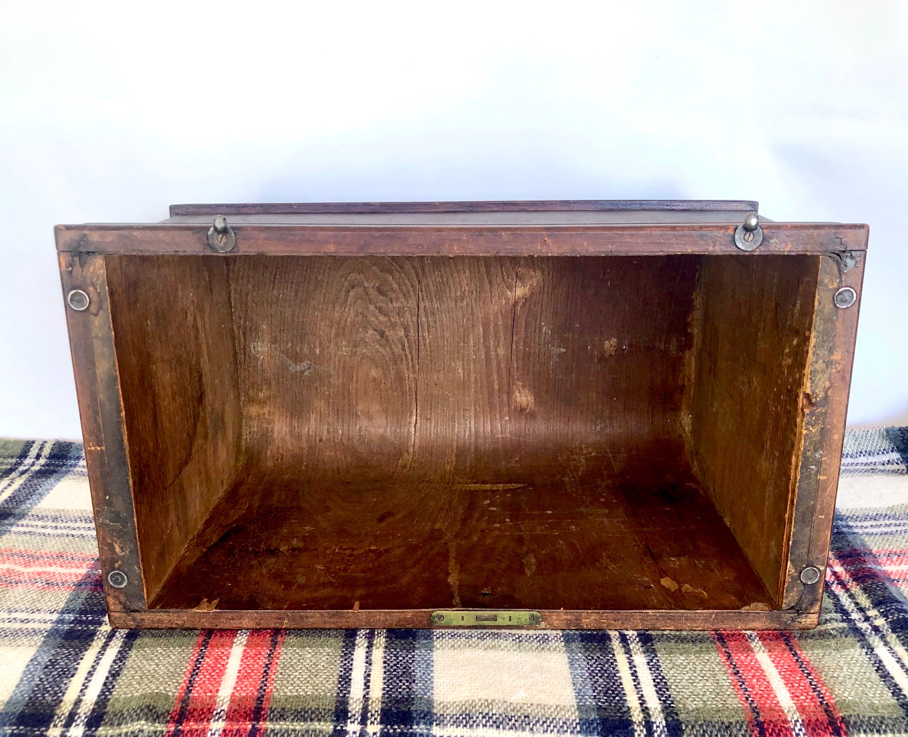 Antique Oak New Williams Sewing Machine Lid / 1800s Coffin Top Sewing ...