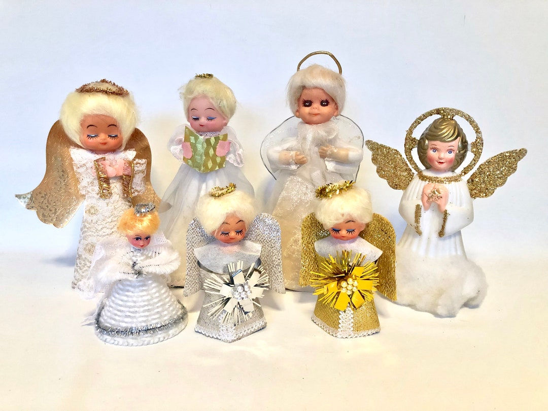 Choir of Angels / Double Glo Angel Christmas Tree Topper / Rubber Face ...