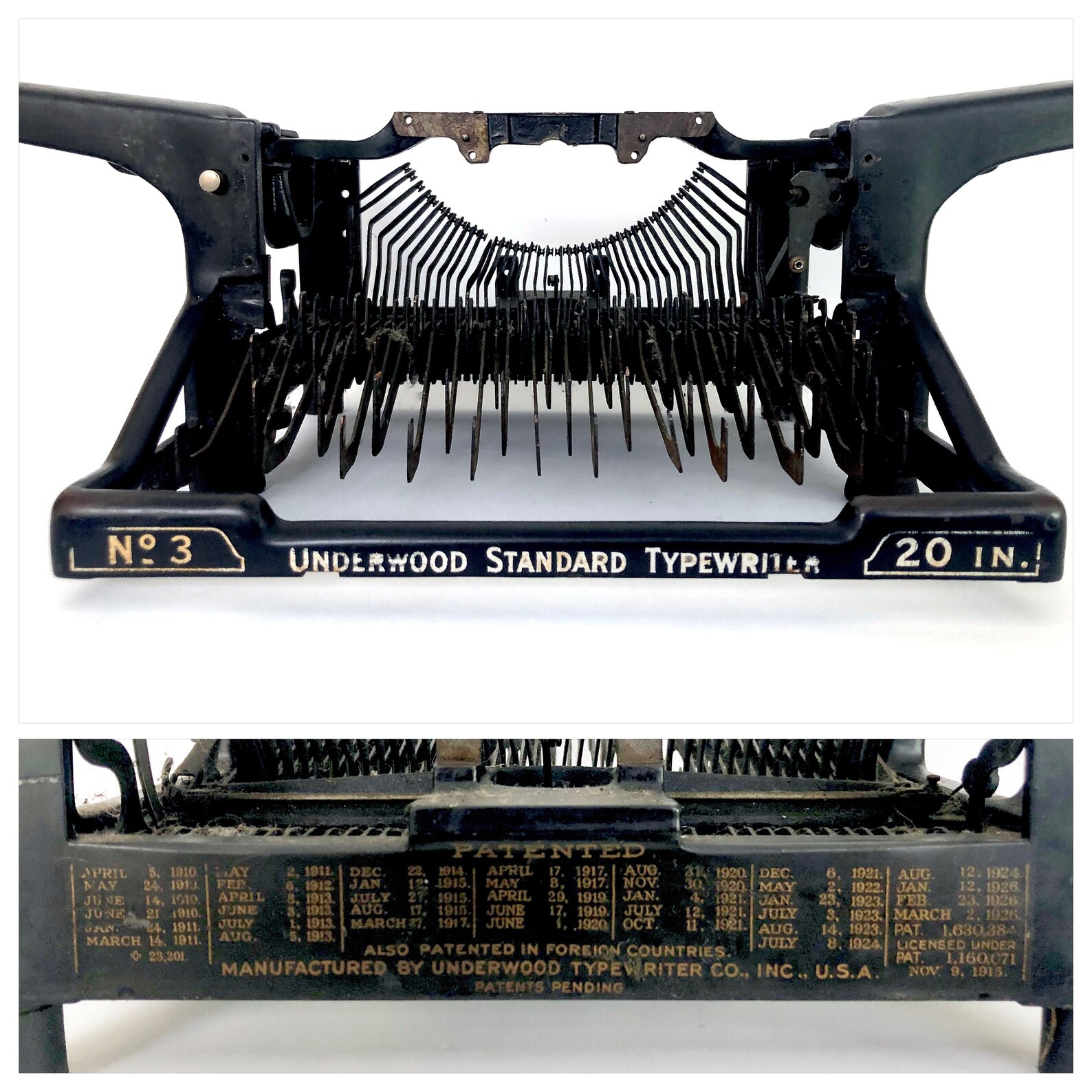 Antique Typewriter Striker Keys / Letters Numbers and | Etsy